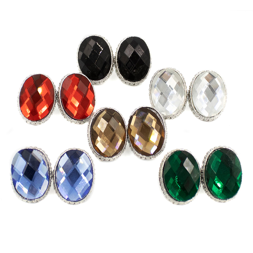 ΣΚΟΥΛΑΡΙΚΙΑ ΚΟΥΜΠΩΤΑ ΜΕ ΠΕΤΡΑ ΟΒΑΛ(SILVER) – GEME