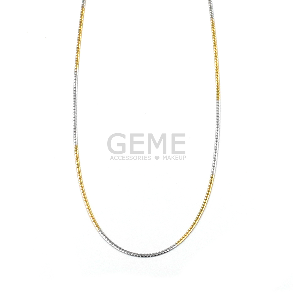 ΑΤΣΑΛΙΝΟ ΚΟΛΙΕ SNAKE GOLD/SILVER UNISEX 2mm – GEME